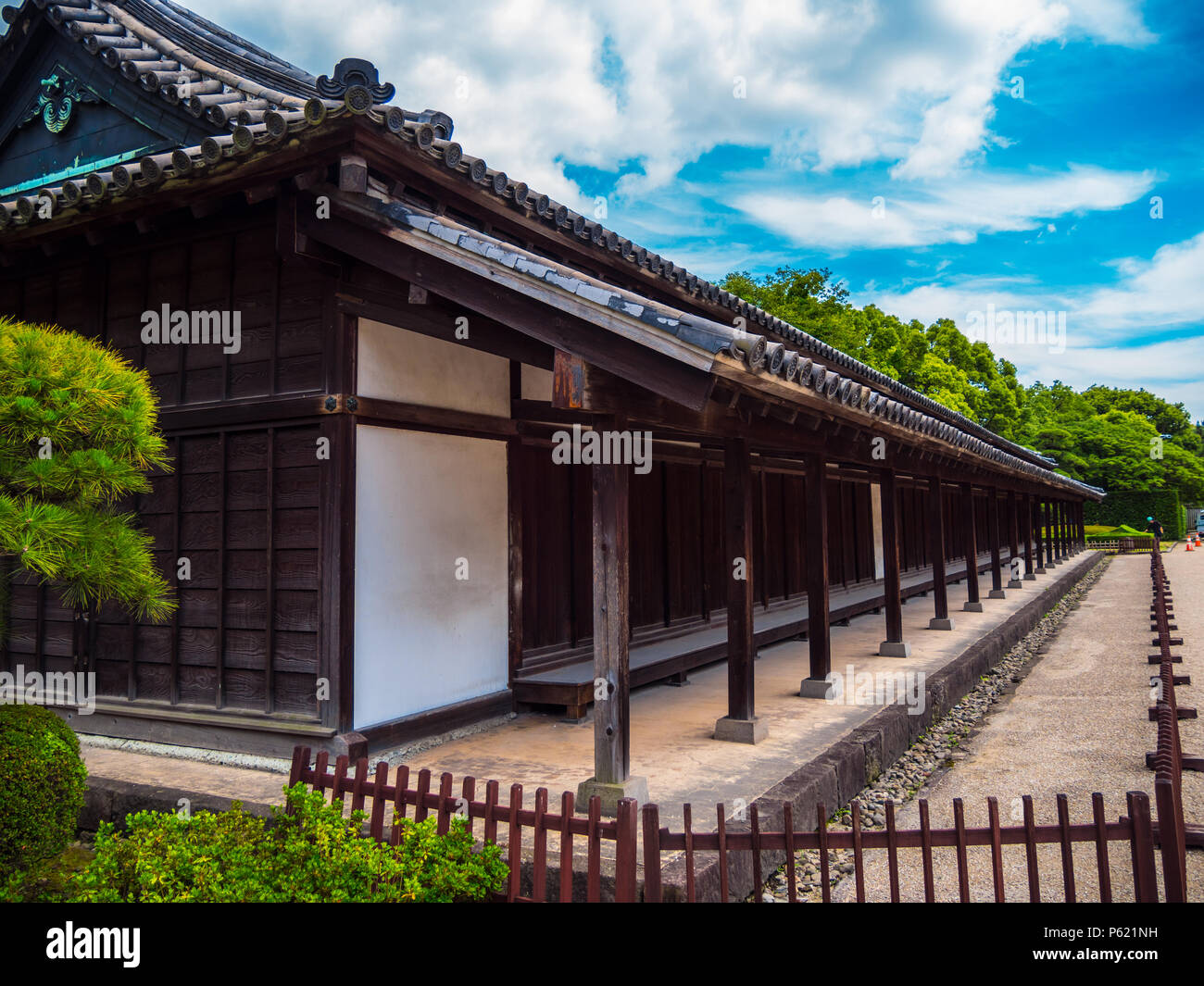 The remains of Edo Castle in Tokyo - Hyako nin bansho Guardhouse Stock ...