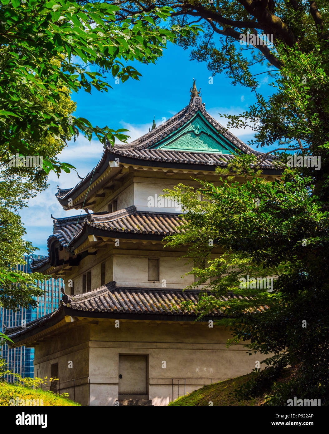 The only remaining tower of Edo Castle at Imperial Palace Tokyo Stock ...