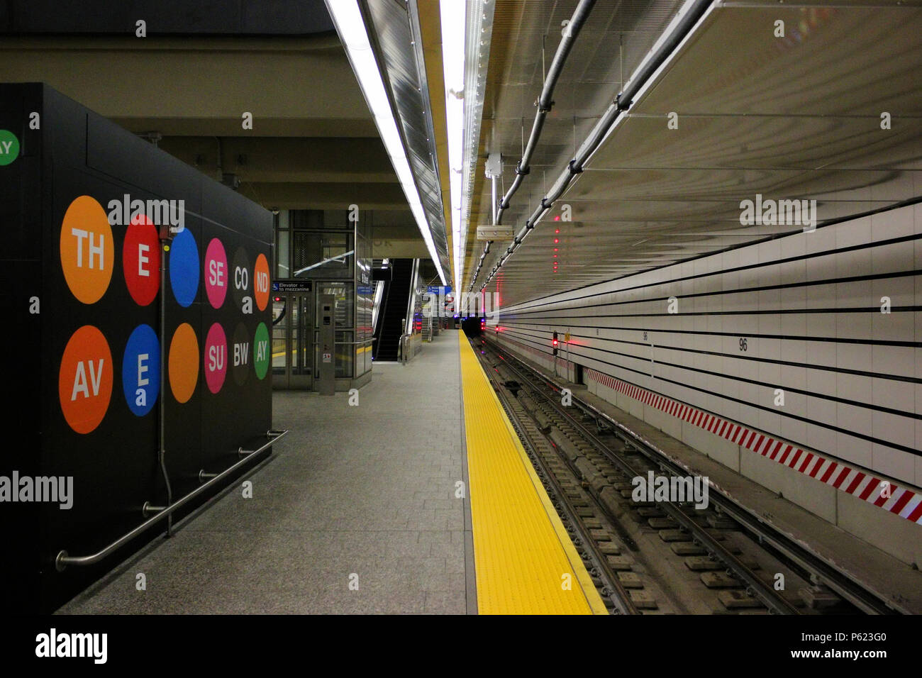 NEW YORK, NY - JULY 2: 96th station of 2nd Avenue subway line - New ...