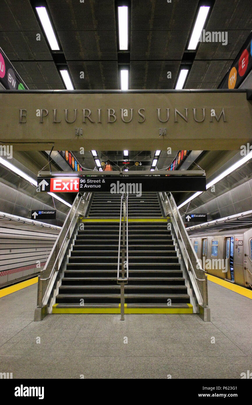 NEW YORK, NY - JULY 2: 96th station of 2nd Avenue subway line - New ...