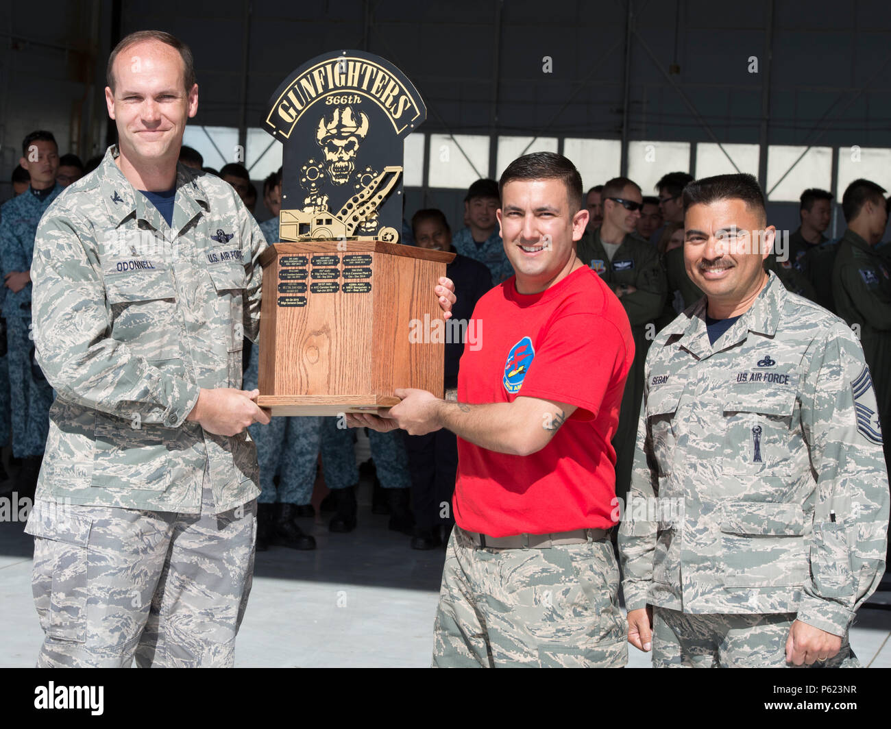 366th Fighter Wing Commander Col. Jefferson O'Donnell and Wing Weapons ...