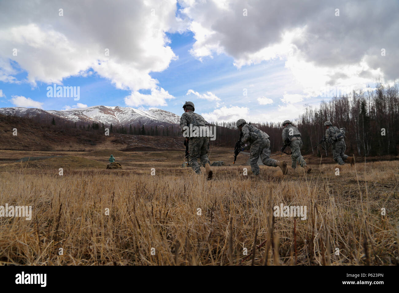 Infantry Soldiers assigned to B Company, 1-143rd Infantry (Airborne ...