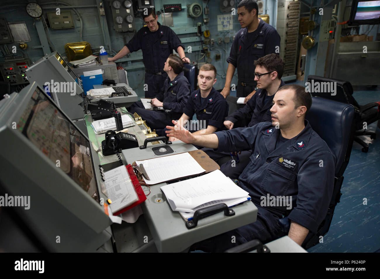 160412-N-KK394-044 ATLANTIC OCEAN (April 12, 2016) - Damage Controlman ...
