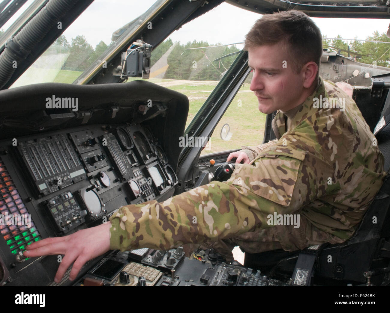 Pfc. Tyler Glover, an avionics mechanic with 3-227th Helicopter Assault ...