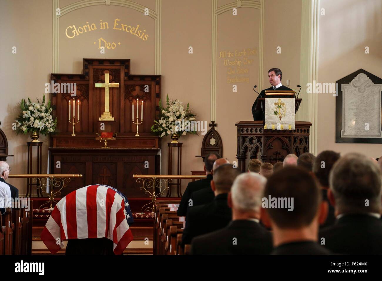 U.S. Navy Captain Bryan J. Weaver is formally laid to rest during ...