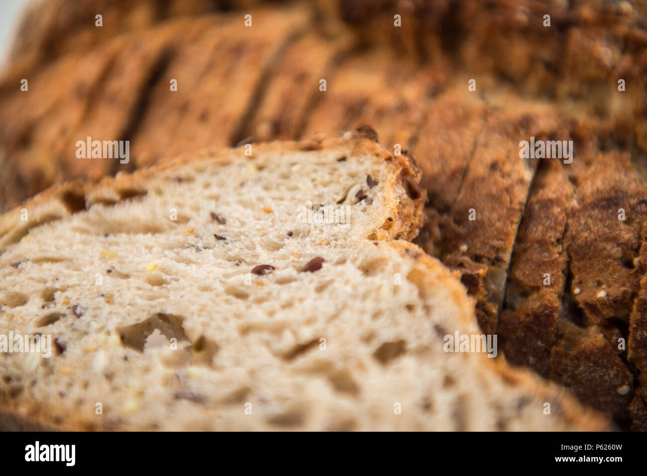 Integral bread cut into slices Stock Photo - Alamy