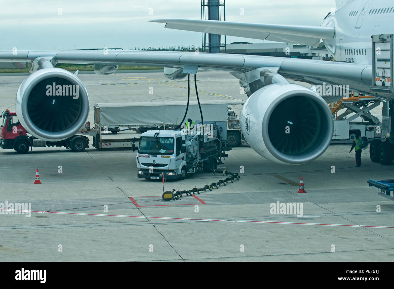 Paris, France, Jun 16, 2018 Charles de Gaulle Airport, Air France ...