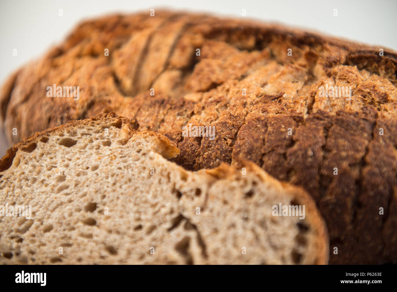 Integral bread cut into slices Stock Photo - Alamy