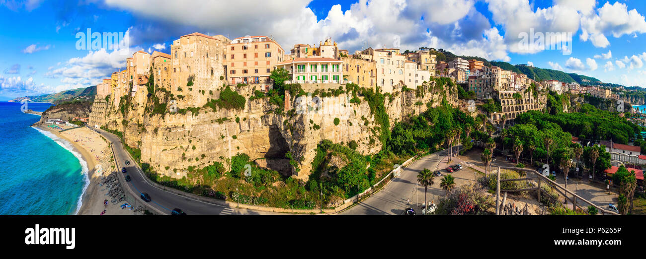 Impressive Tropea village over sunset, Calabria,Italy Stock Photo - Alamy