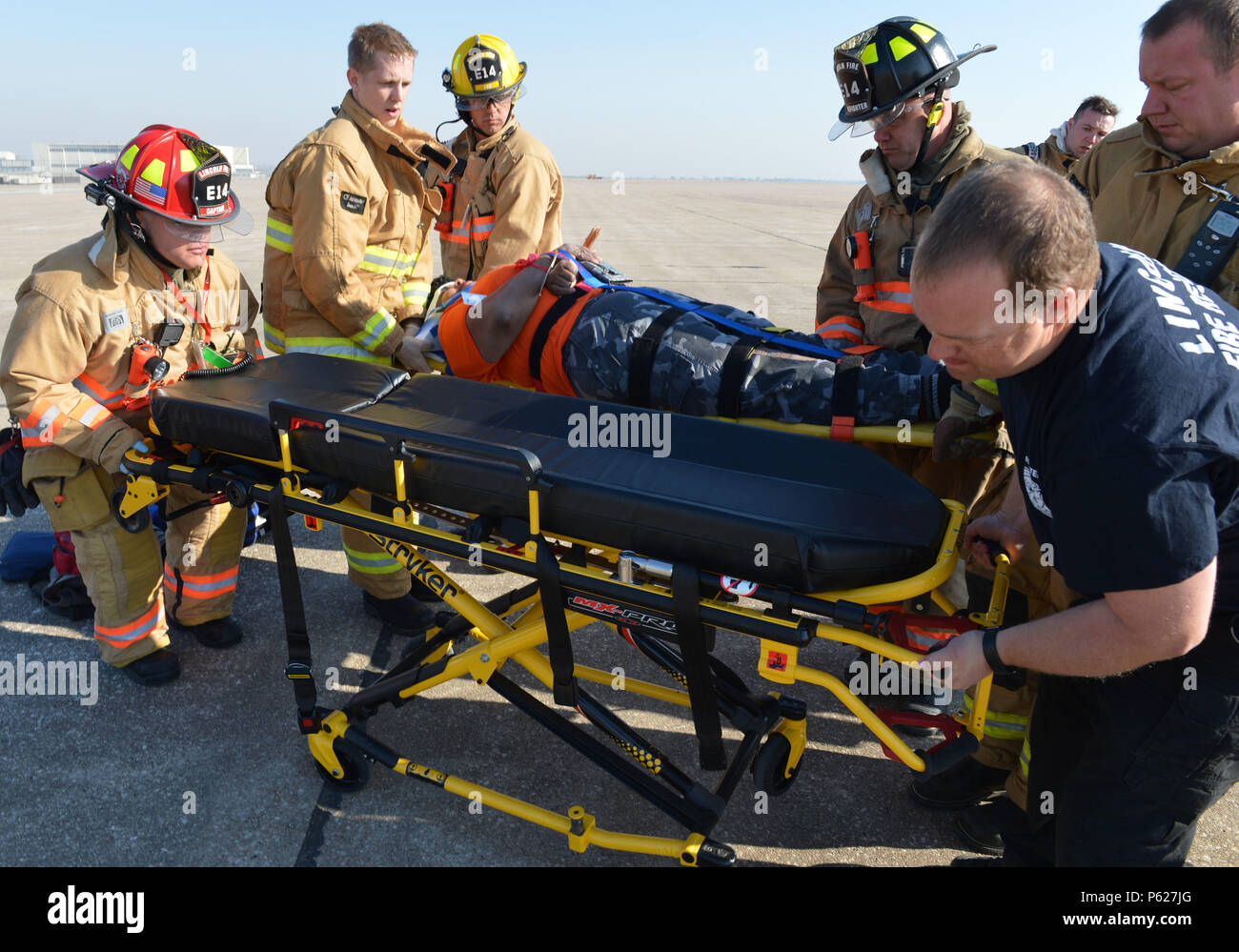 Nebraska Air National Guard and local firefighters work together to ...