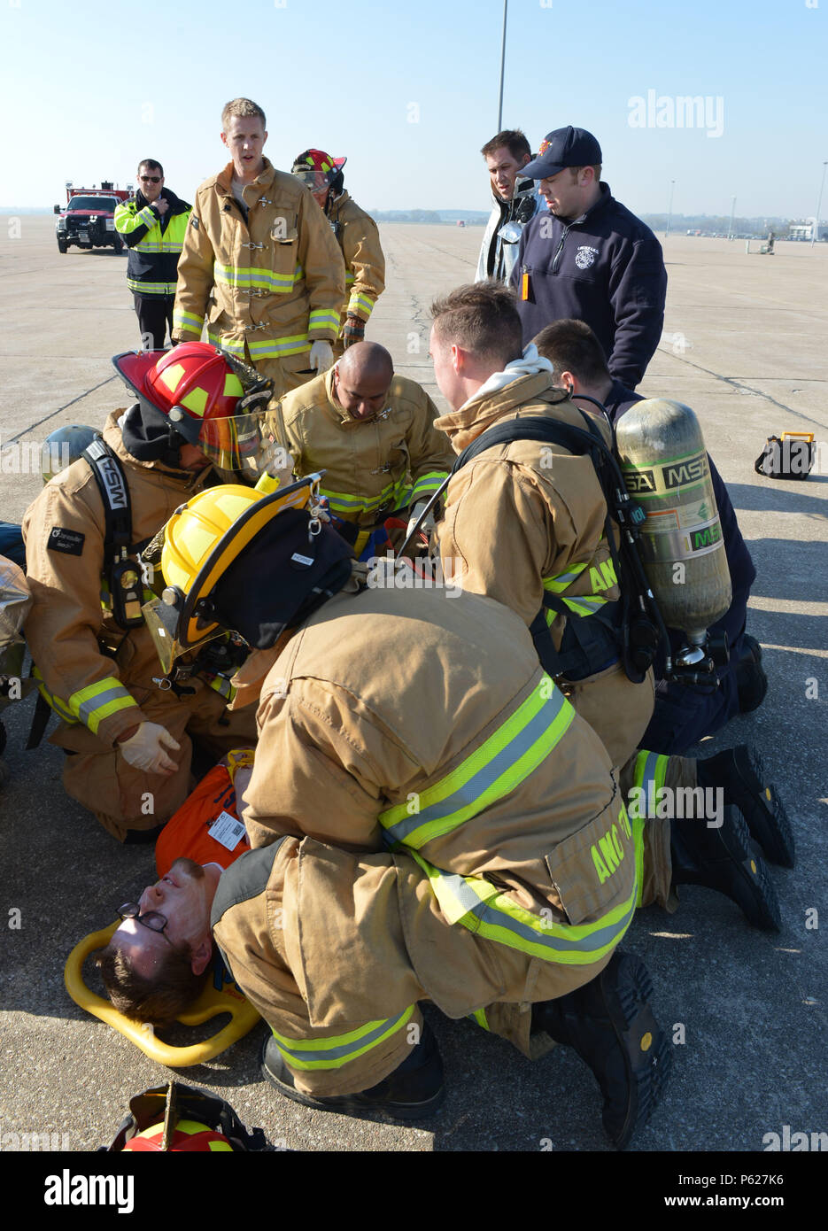 Nebraska Air National Guard and local firefighters work together to ...