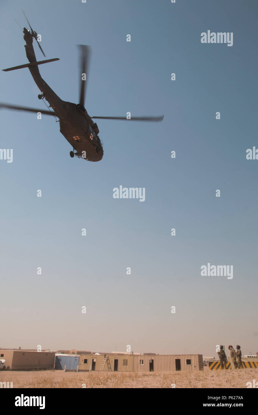 A UH-60 Black Hawk helicopter flown by Soldiers in Company C, 2nd ...