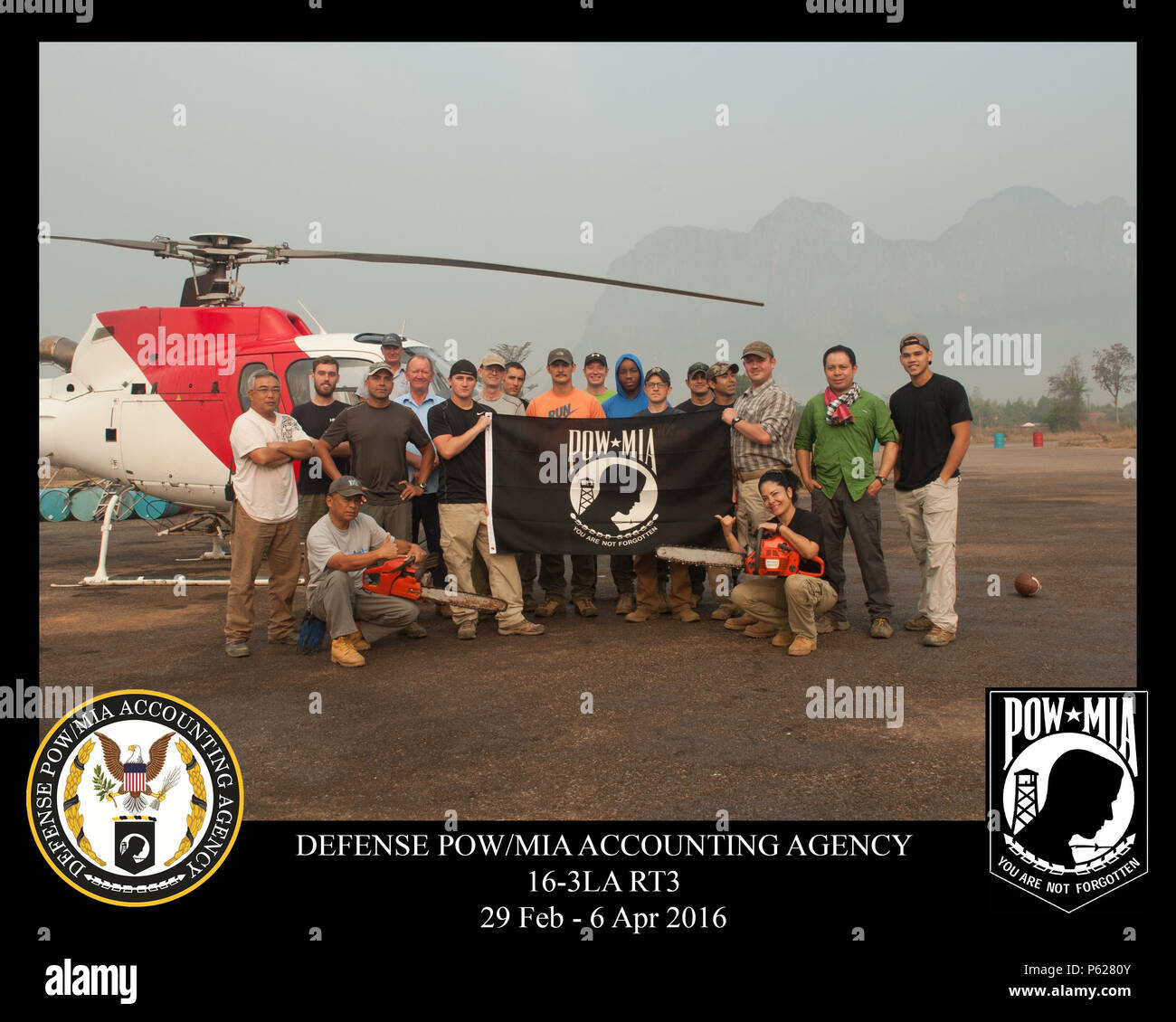Members from Defense POW/MIA Accounting Agency (DPAA), pose for a photo ...