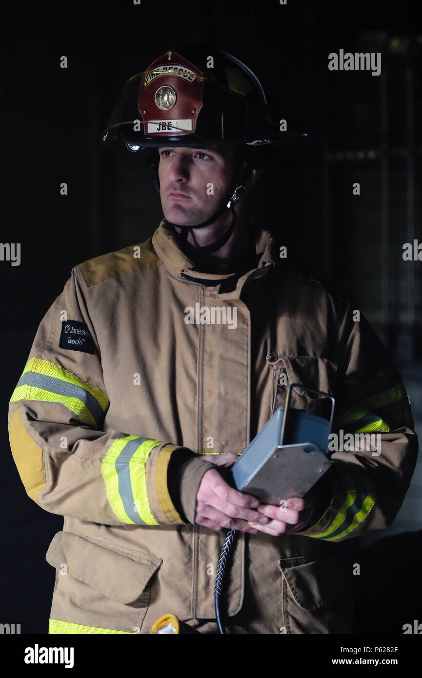 U.S. Air Force Staff Sgt. Matthew Wilson, a fire protection specialist ...