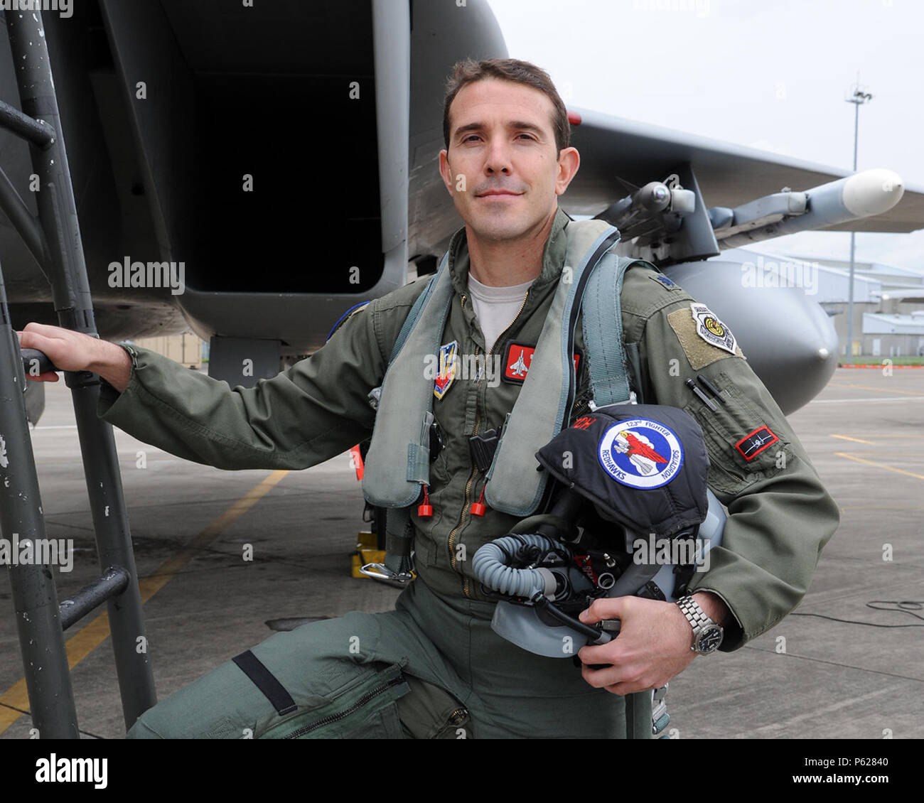 U.S. Air Force Lt. Col. Nicholas Rutgers, assigned to the 142nd Fighter ...