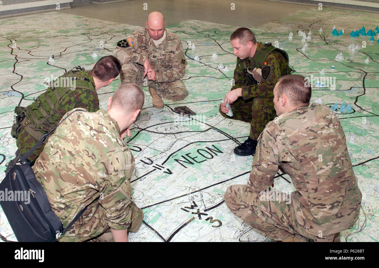 NEMENCINE, Lithuania— Capt. William Morgan (top), a battle captain with ...