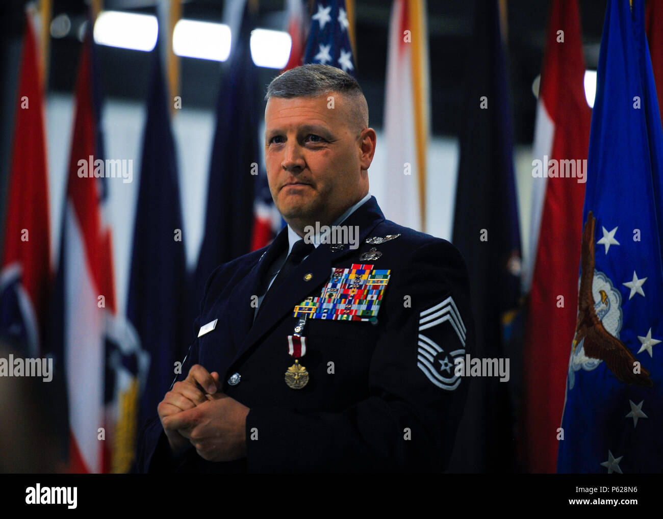 Chief Master Sgt. Ron Hall retired in the Air Force Armament Museum at ...