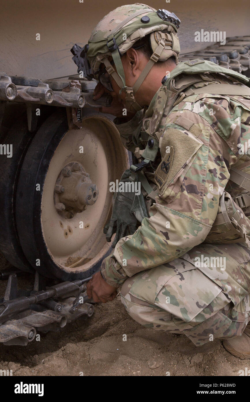 A U.S. Army Soldier assigned to the 1st Battalion, 67th Armored ...