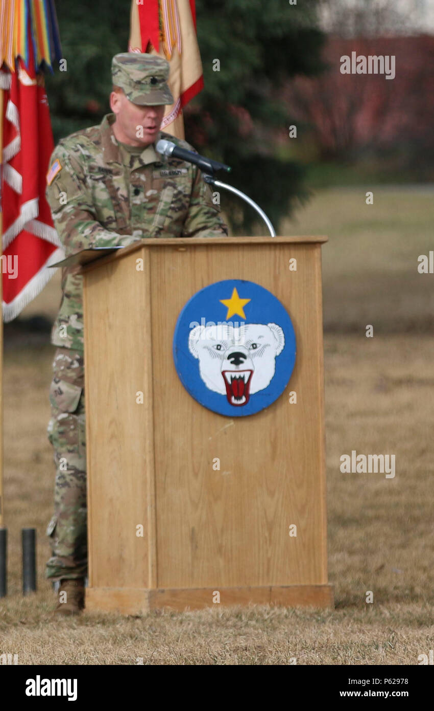 Lt. Col. Jon Gaivin, commander of the 17th Command Support Battalion ...