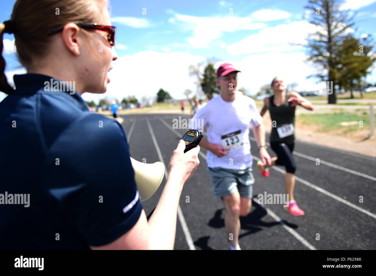 Audra Robinson, 460th Force Support Squadron fitness director, calls ...