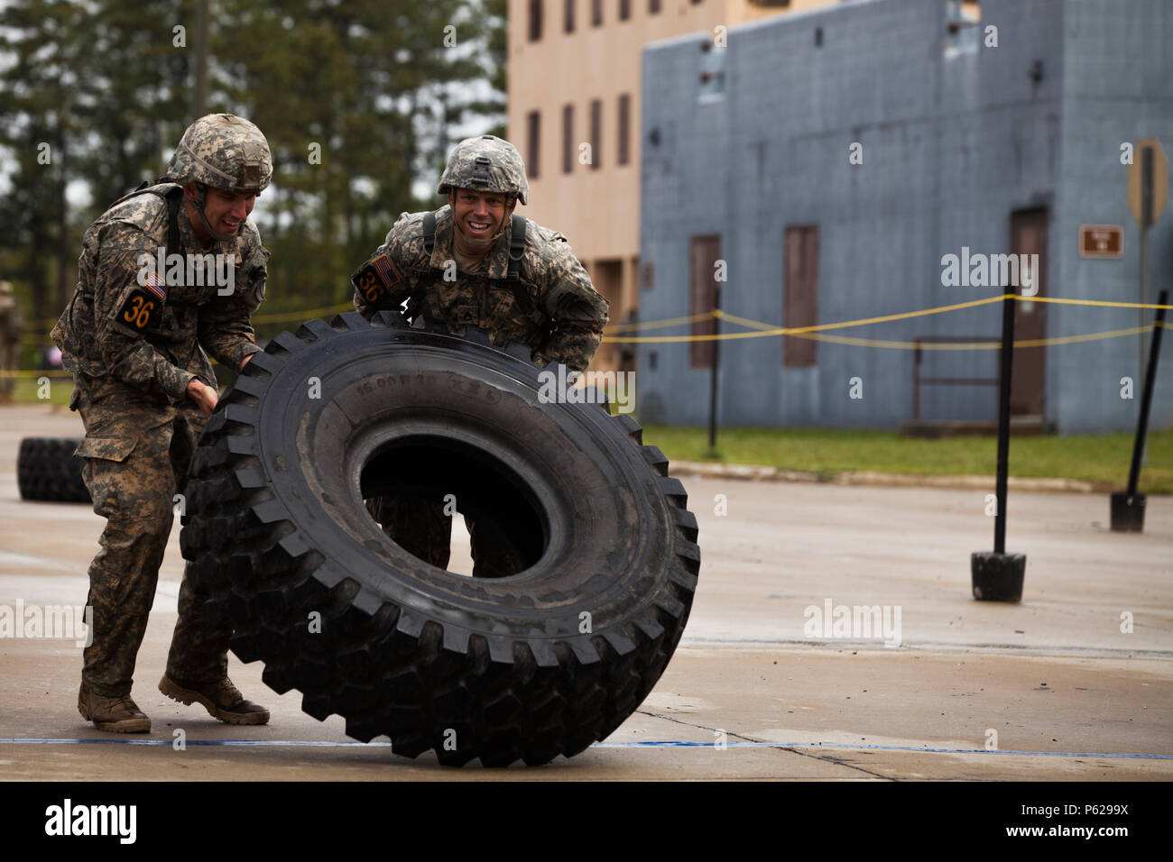 U.S. Army Staff Sgt. Ryan Gerber (left) and Staff Sgt. Stewart Fletcher ...