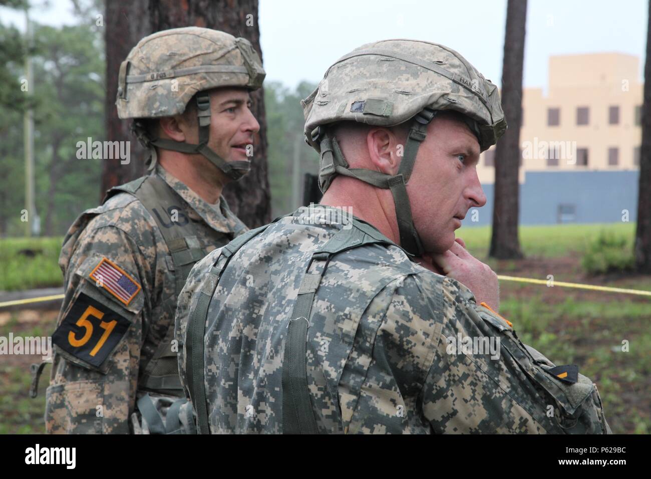 U.S. Army Rangers Capt. Zachary Long (right) and Sgt. 1st Class Corey ...