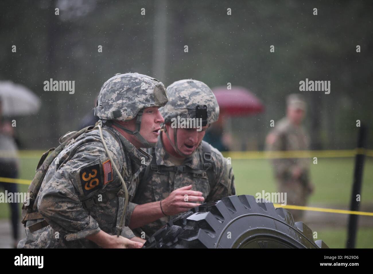 U.S. Army Rangers Sgt. Steven Strickland (left) and Sgt. Micheal Banta ...