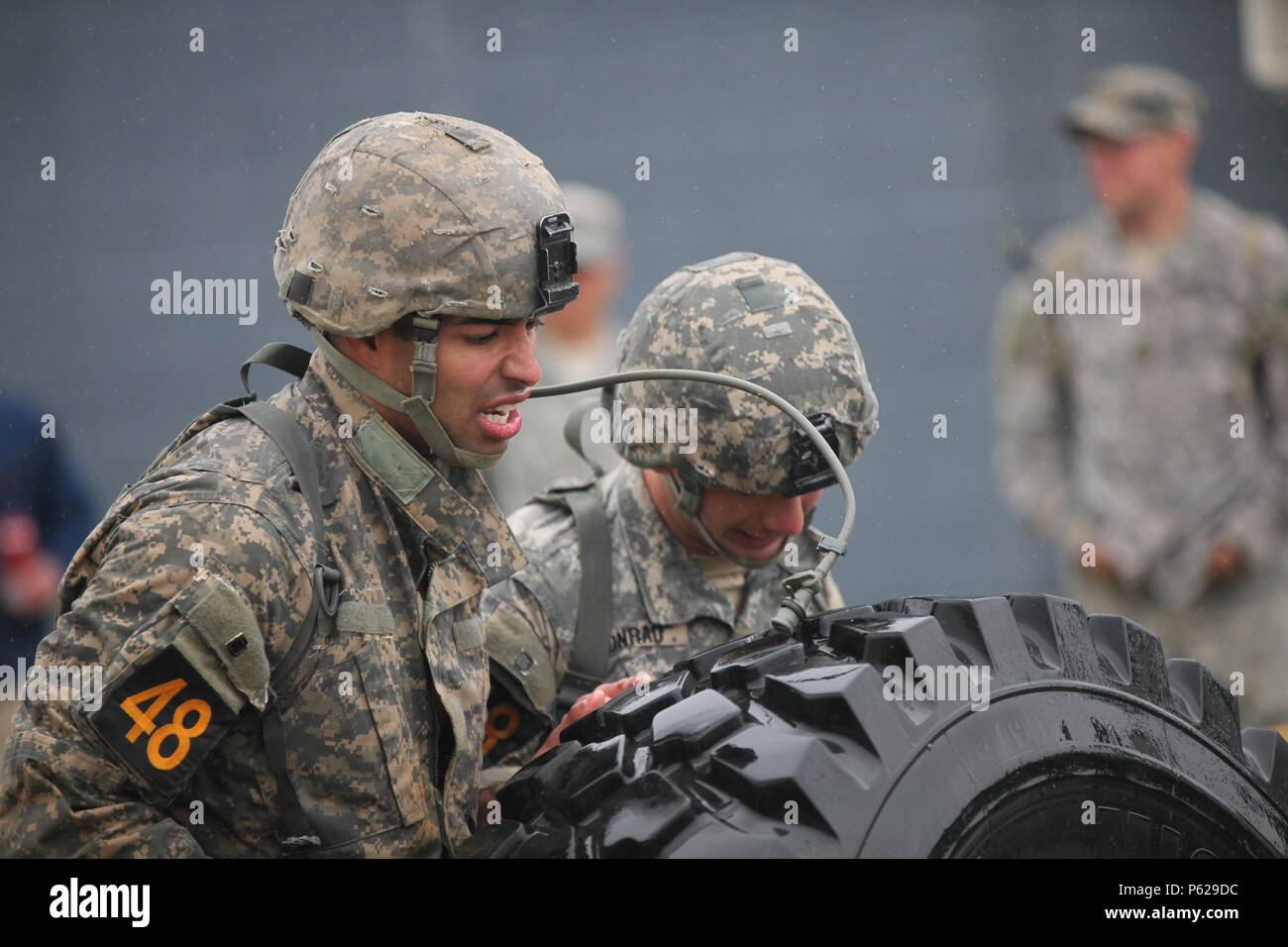 U.S. Army Rangers Capt. Jose Moreno (left) and Sgt. 1st Class Troy ...