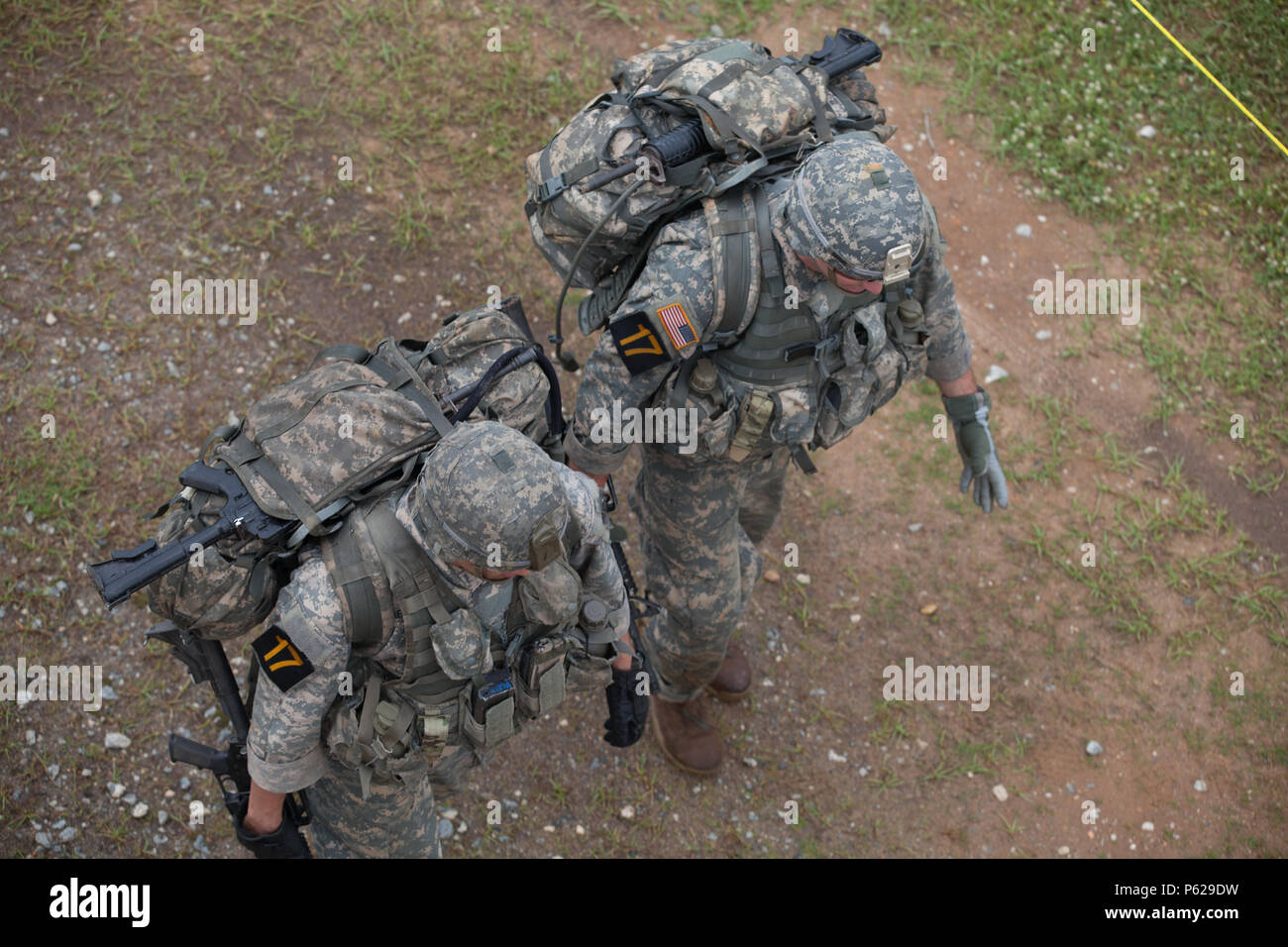 to the next range after qualifying with their M4 assault rifles during ...