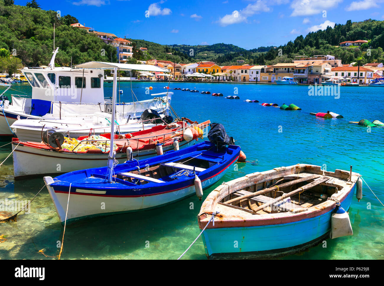 Beautiful lakka village,Paxos island,Greece Stock Photo - Alamy
