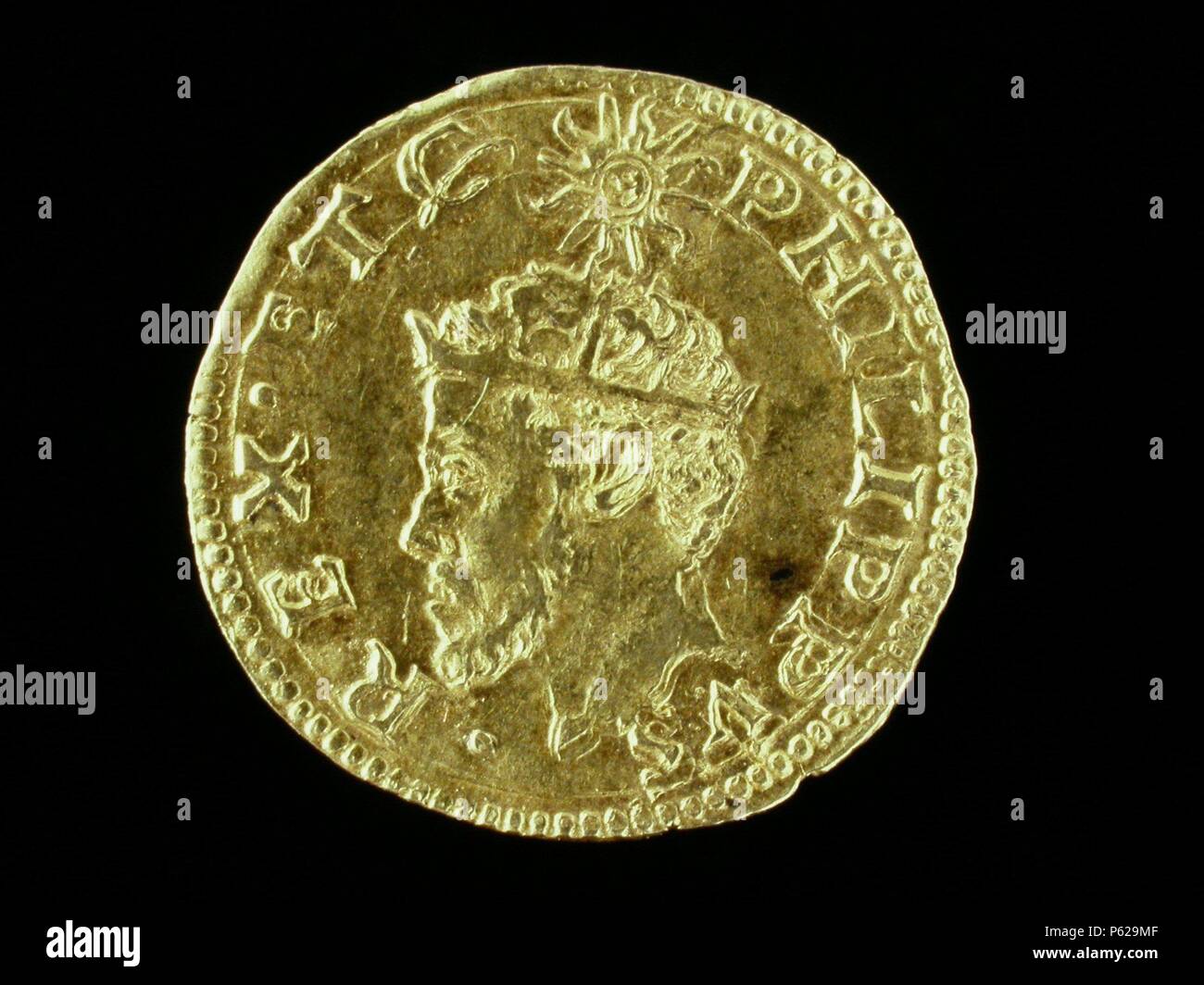 NUMISMATICA. MONEDA MODERNA. DUCADO DE ORO, DE FELIPE II. ANVERSO ...