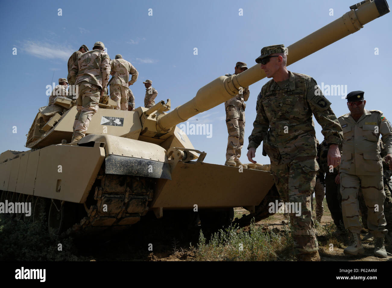 At Besmaya Range Complex, Iraq, U.S. Army Maj. Gen. commanding CJTF–OIR ...