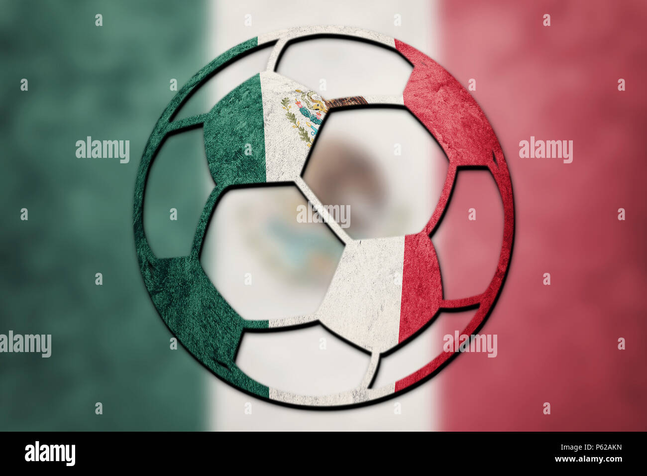 Soccer ball national Mexico flag. Mexican football ball Stock Photo - Alamy