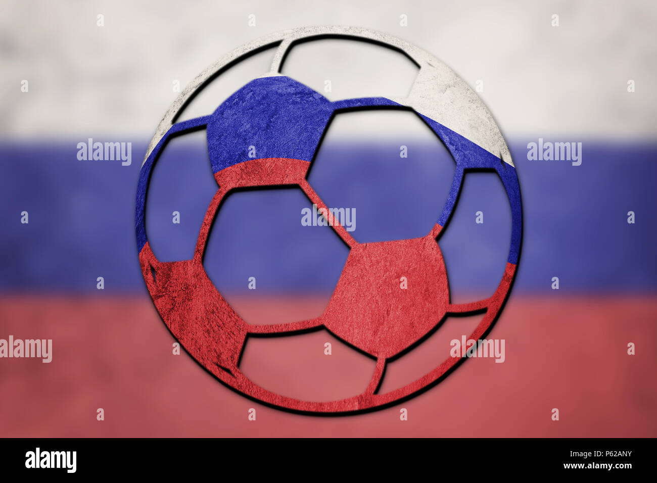 Soccer ball national Russia flag. Russian football ball Stock Photo - Alamy
