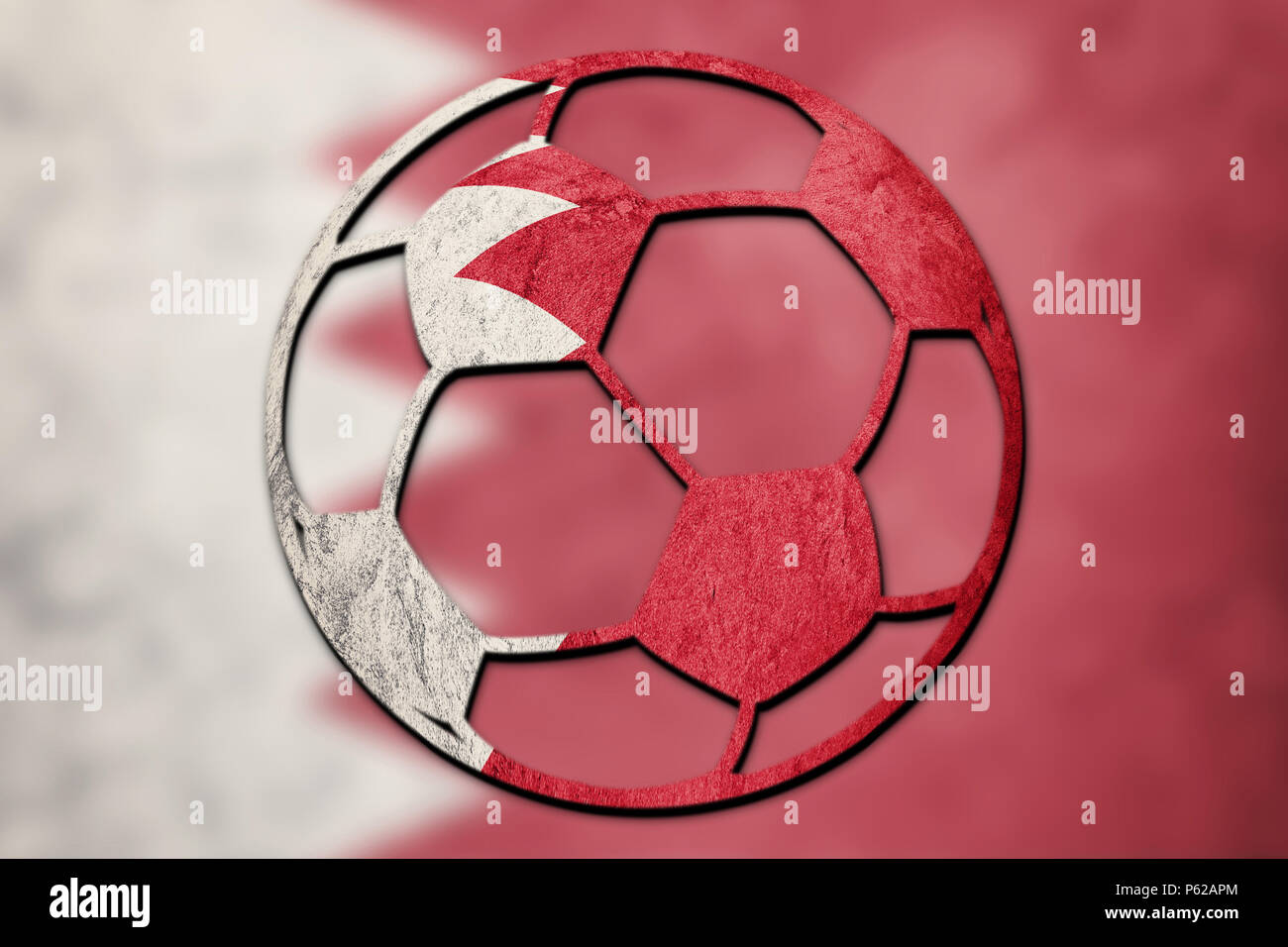 Soccer ball national Bahrain flag. Bahrain football ball Stock Photo ...