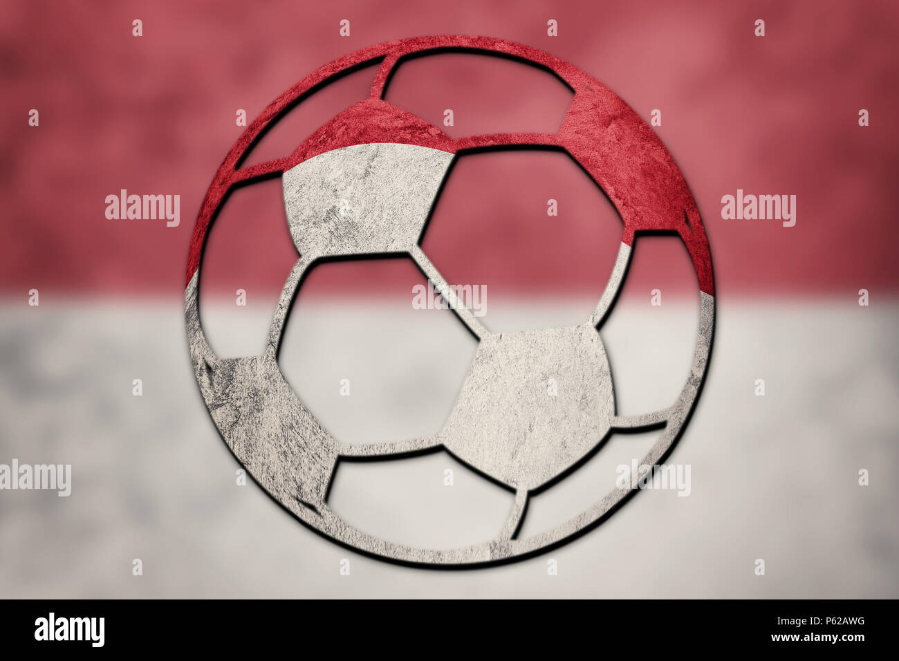 Soccer ball national Monaco flag. Monaco football ball Stock Photo - Alamy