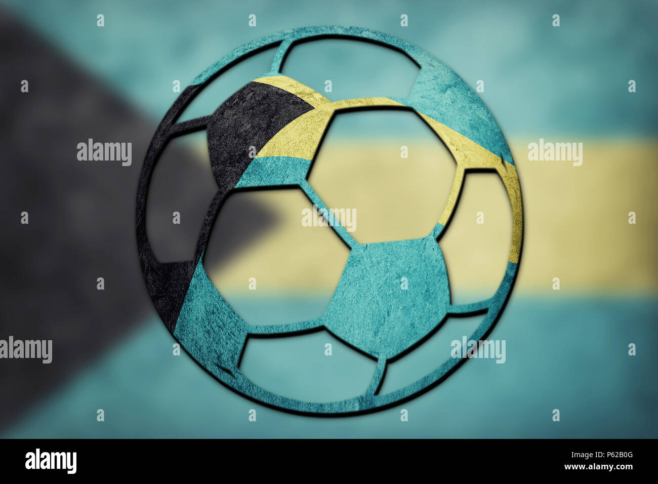 Soccer ball national Bahamas flag. Bahamas football ball Stock Photo ...