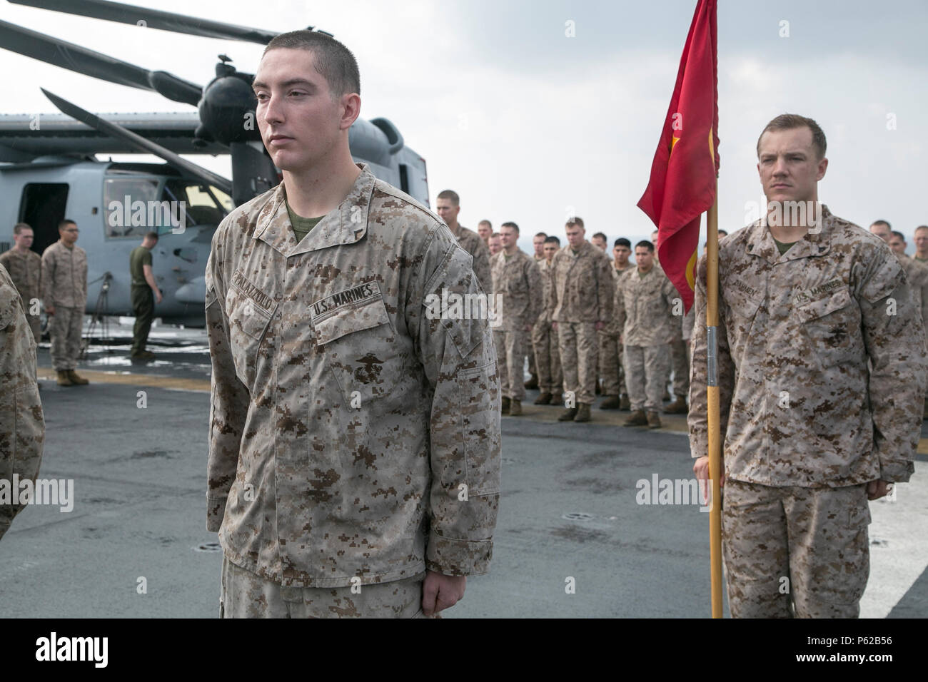 AT SEA (April 1, 2016)-U.S. Marines with the 13th Marine Expeditionary ...