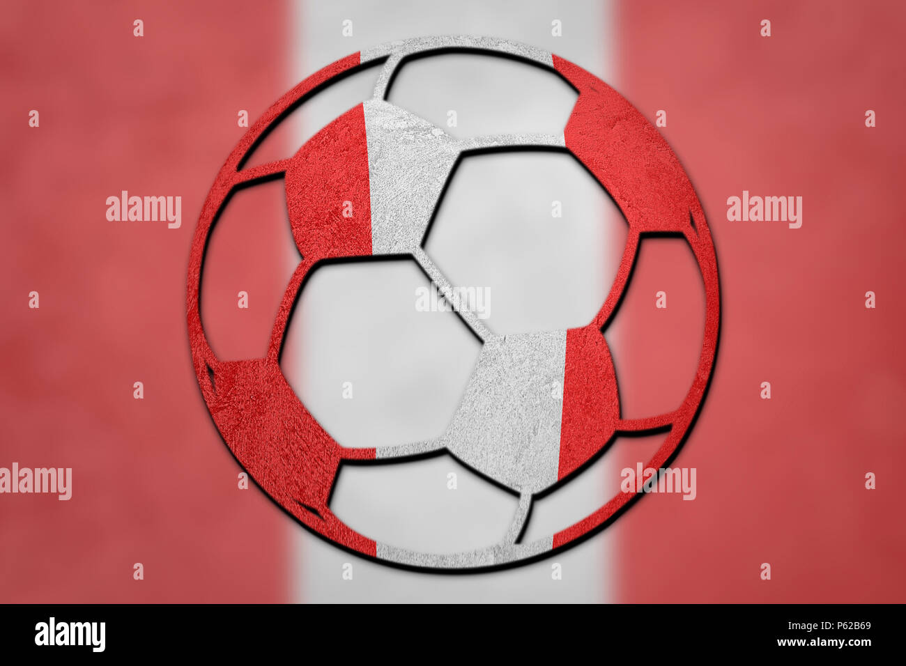Soccer ball national Peru flag. Peru football ball Stock Photo - Alamy