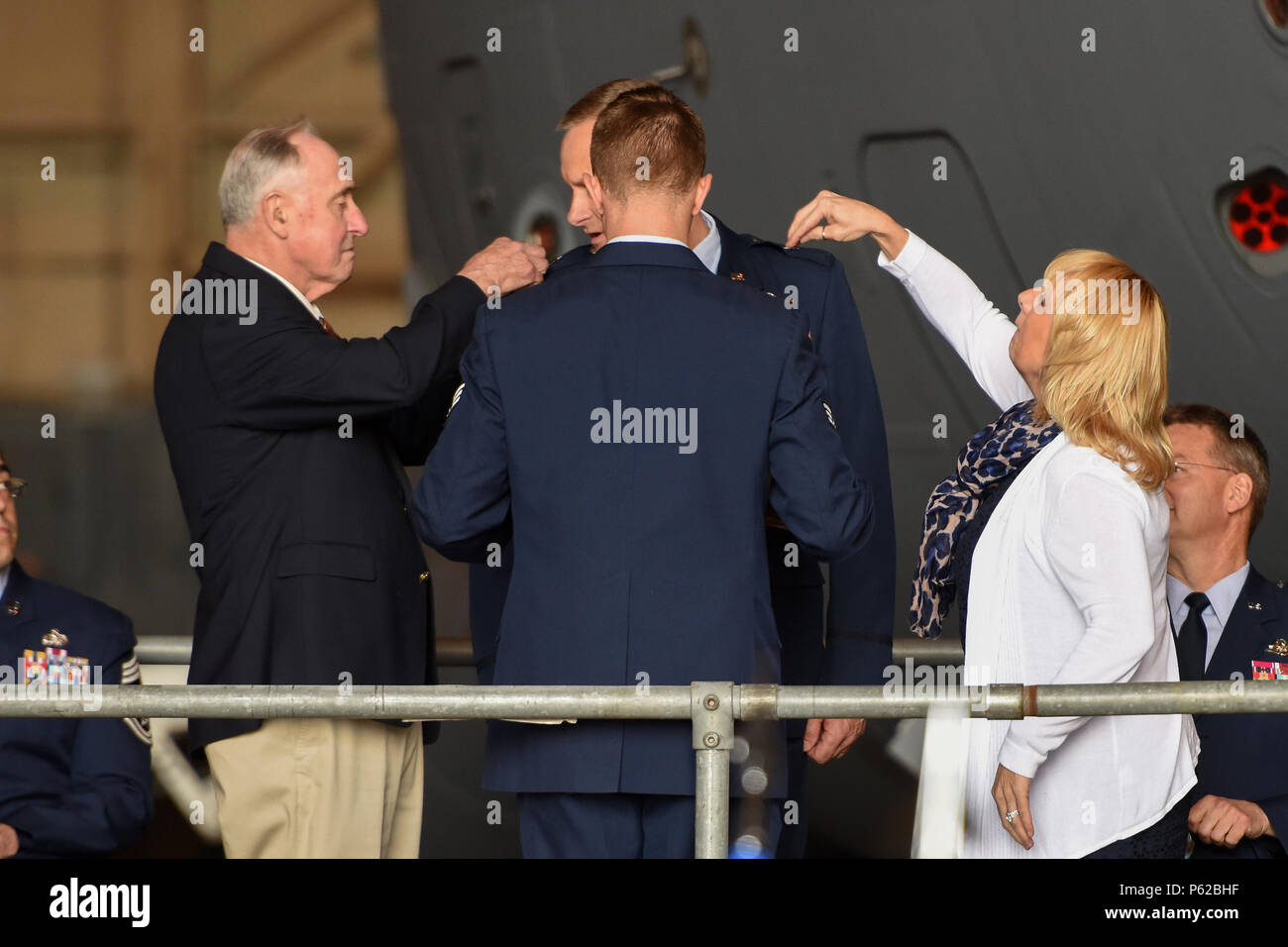 Newly promoted Brigadier General Timothy LaBarge's rank is pinned by ...