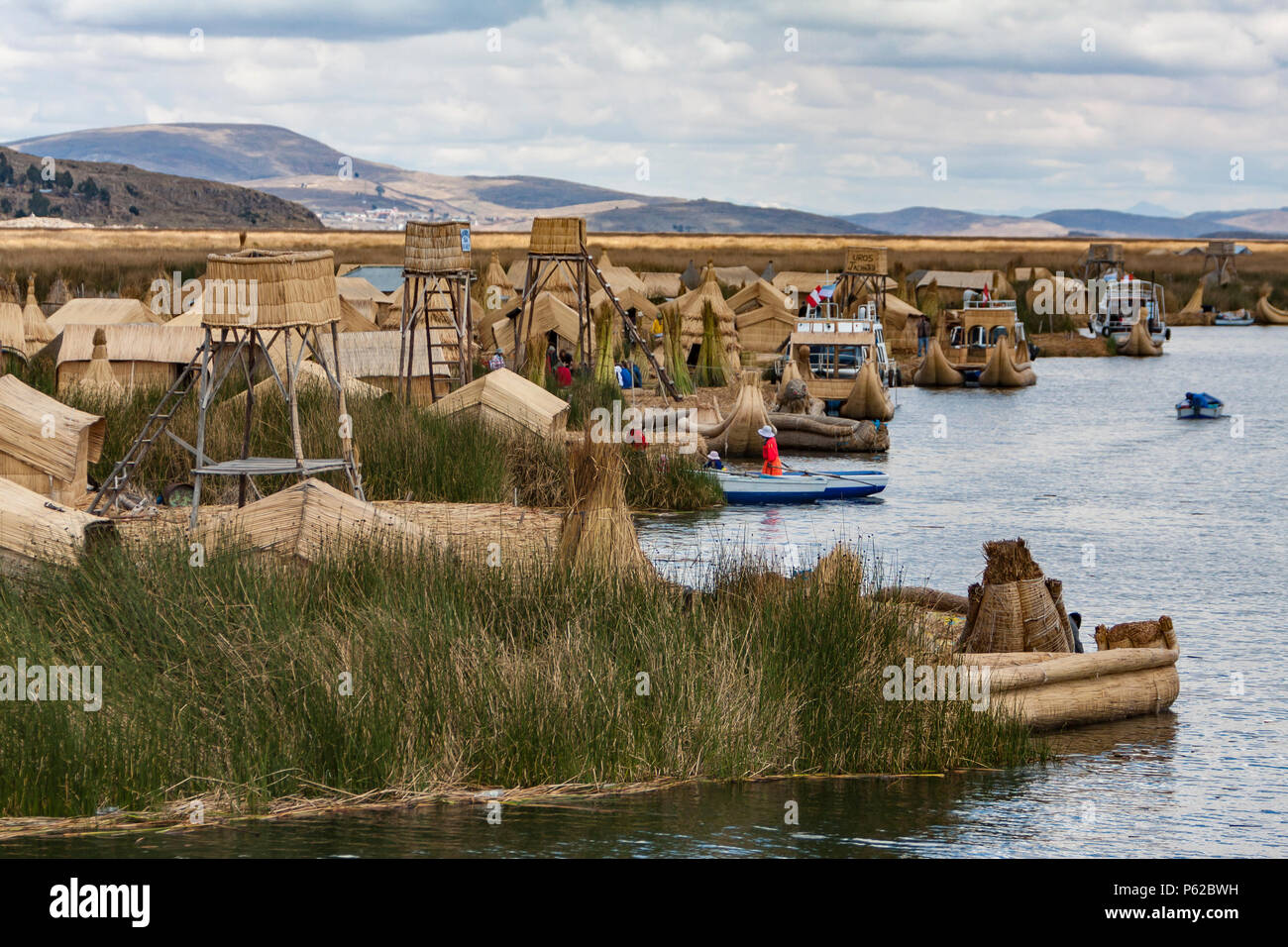 Floating village of Lake Titicaca, Peru Stock Photo - Alamy