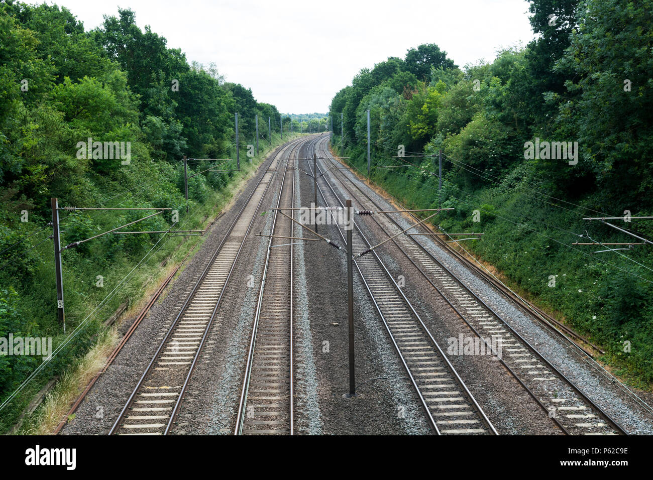Straight rail tracks hi-res stock photography and images - Alamy