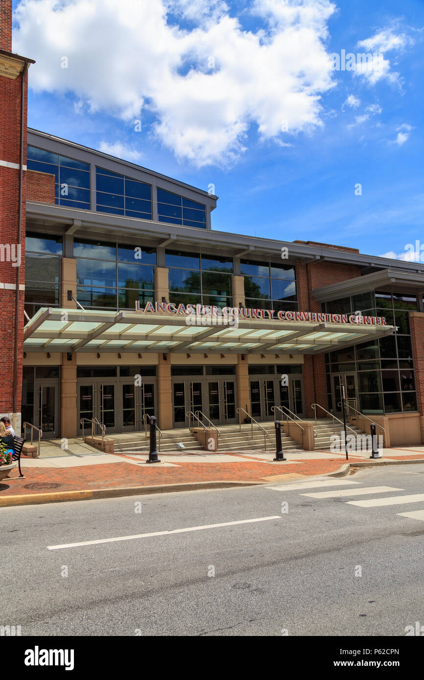 Lancaster, PA, USA - June 25, 2018: In downtown Lancaster City, the ...