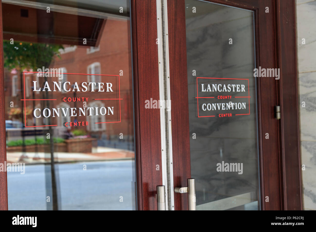 Lancaster, PA, USA - June 25, 2018: In downtown Lancaster City, the ...