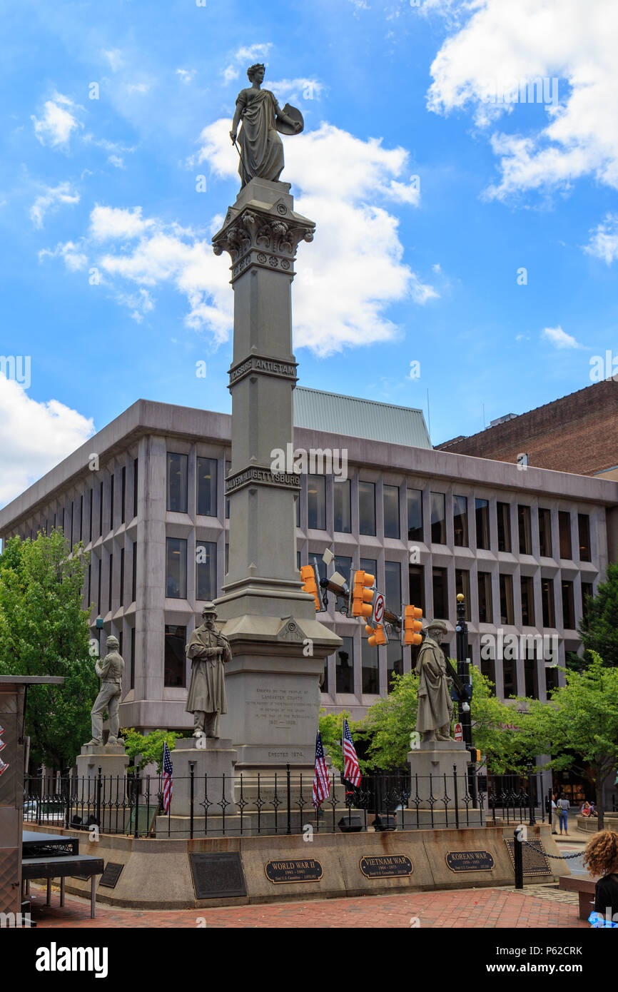 Lancaster, PA, USA - June 25, 2018: In downtown Lancaster City, the ...