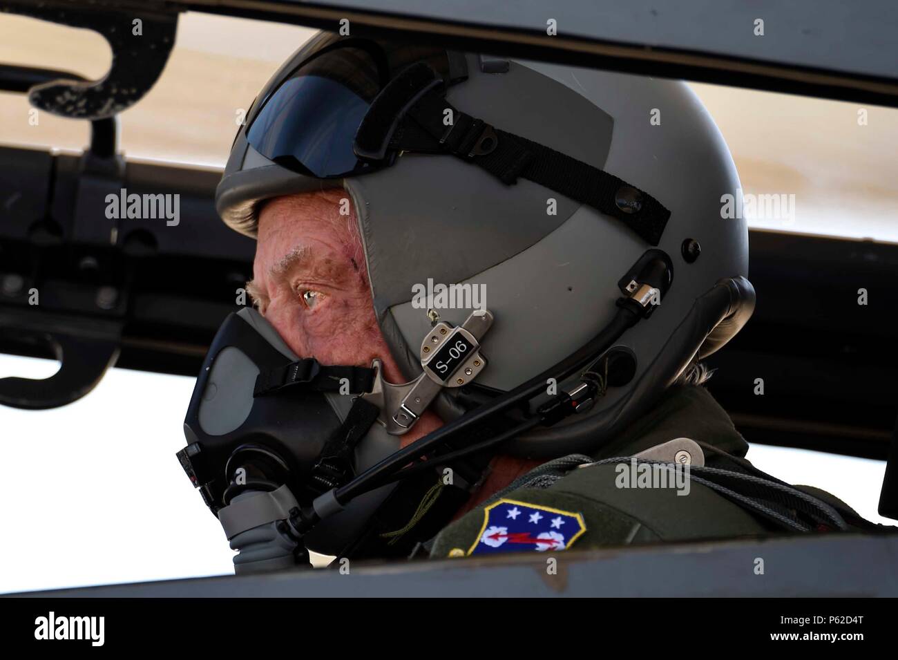 U.S. Air Force Brig. Gen. (ret.) Robert "Earthquake" Titus sits inside ...