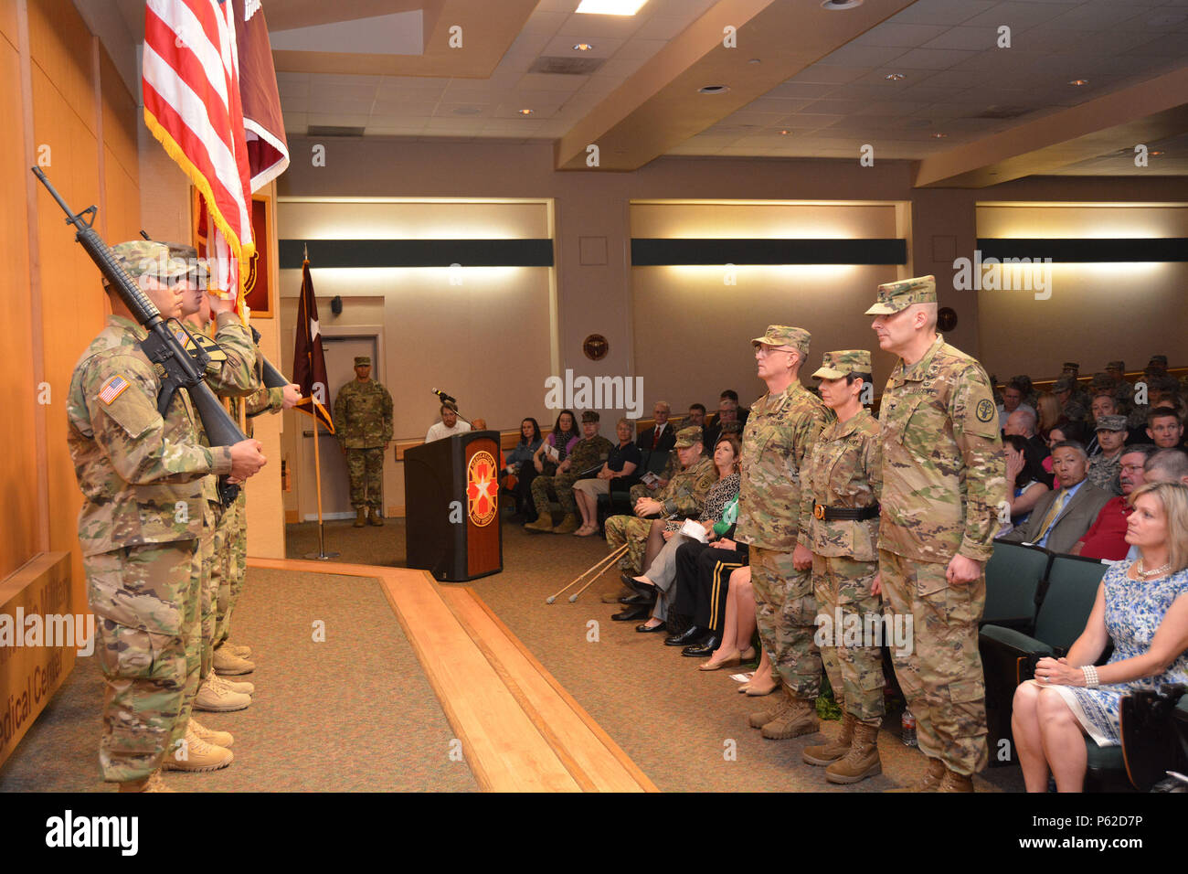 (From left) Col. Evan M. Renz, Maj. Gen. Barbara R. Holcomb and Col. (P ...