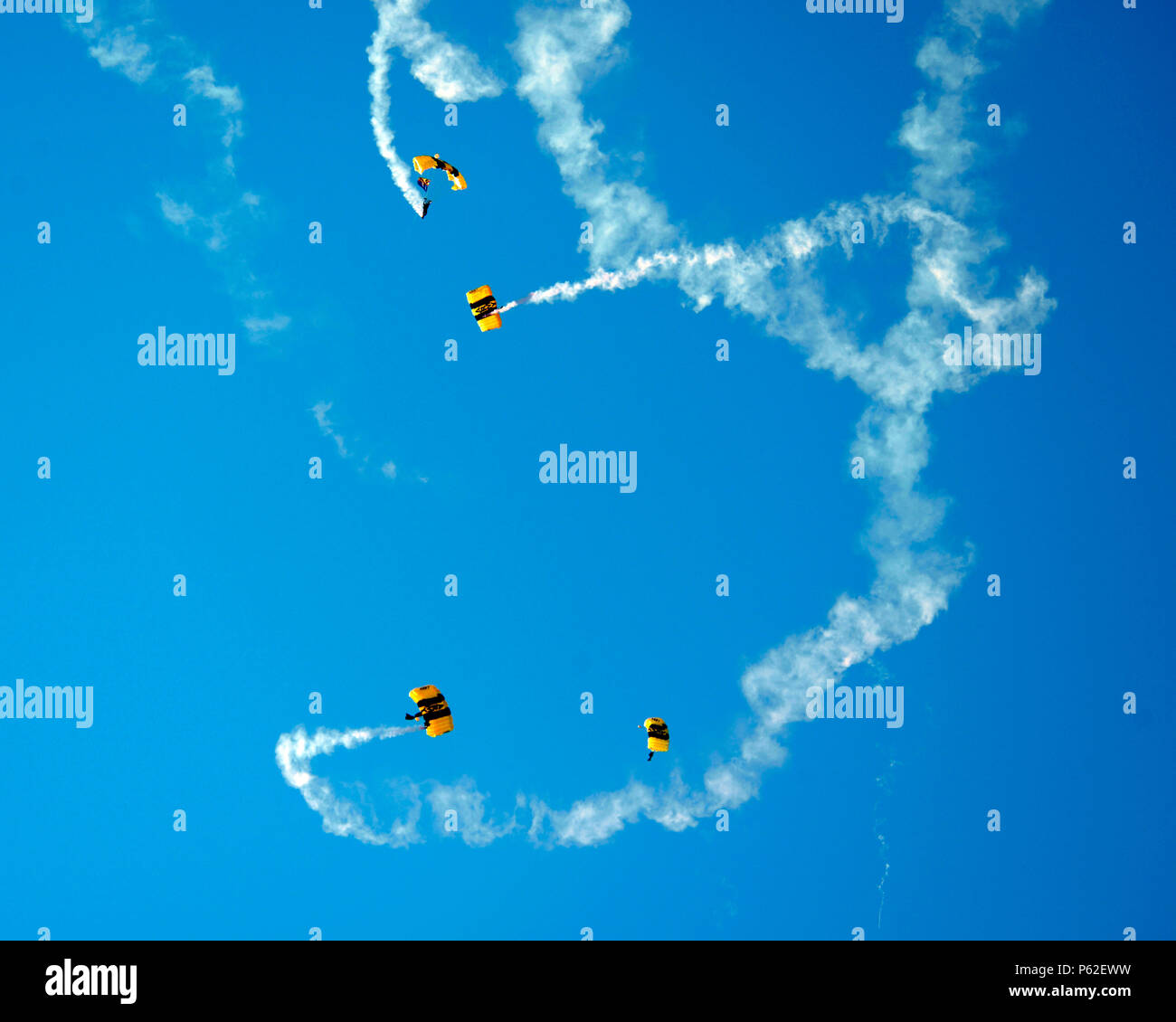 Members of the Golden Knights parachute team descend on Luke Air Force ...