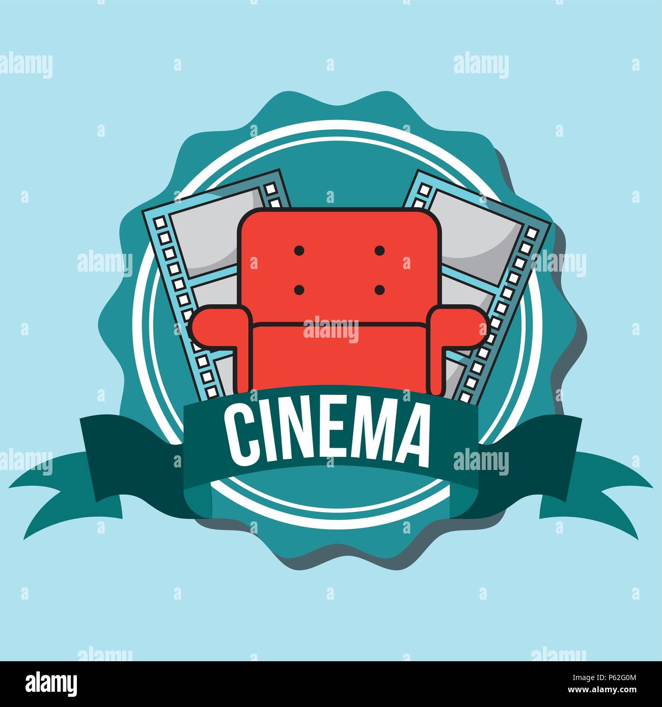 Sign cinema multiplex theater Stock Vector Images - Alamy