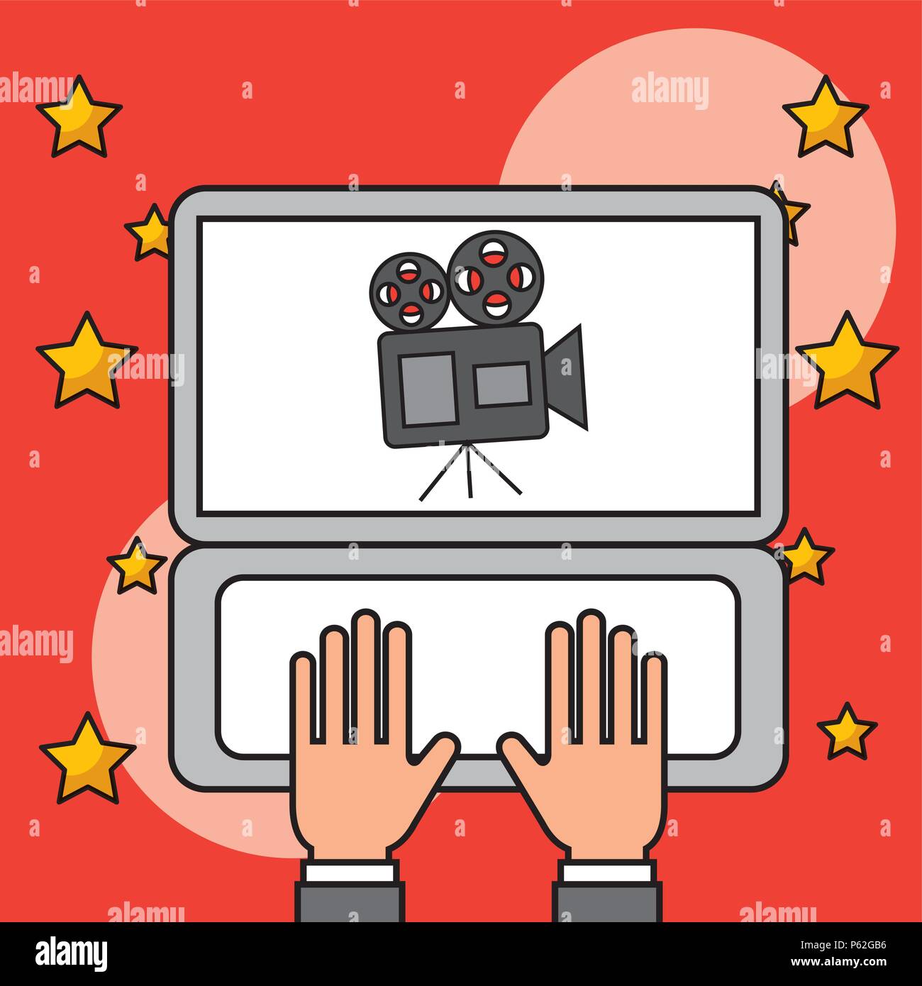 Animation movie watching Stock Vector Images - Alamy